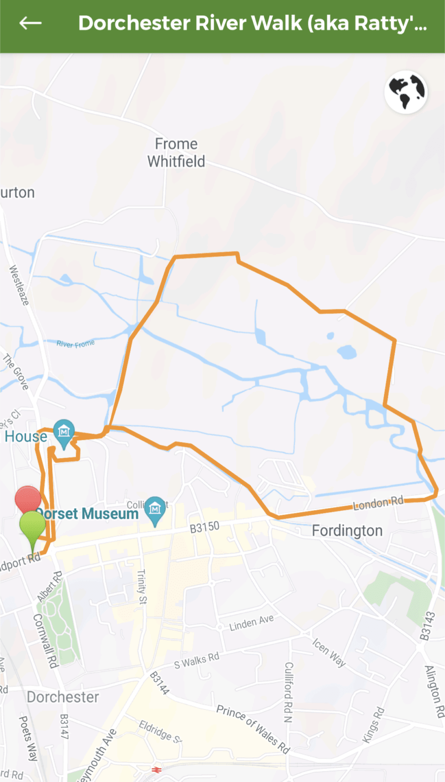 Dorchester River Walk: Roman Villa, Town Centre & Frome Valley